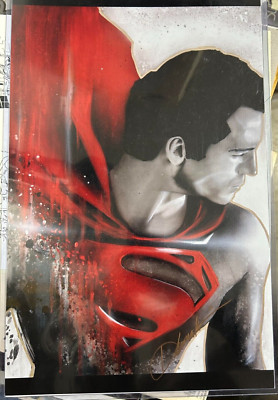 SUPERMAN Full Color Fine Art PRINT HAND SIGNED Artist Rendition | eBay