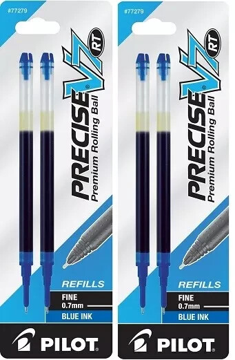 2 Packs Pilot Precise V7 RT Premium Ink Refill, 0.7mm Fine Point Blue ...
