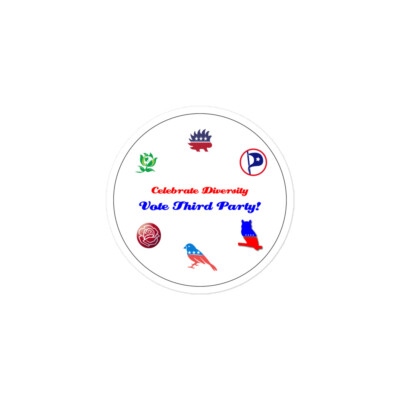 Vote Third Party Sticker Political US Election Diversity Freedom | eBay