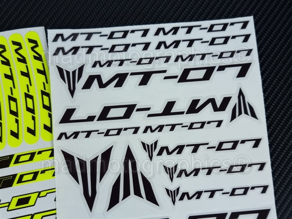 MT-07 Motorcycle Sticker Decal for Yamaha MT07 Laminated Fluorescent ...
