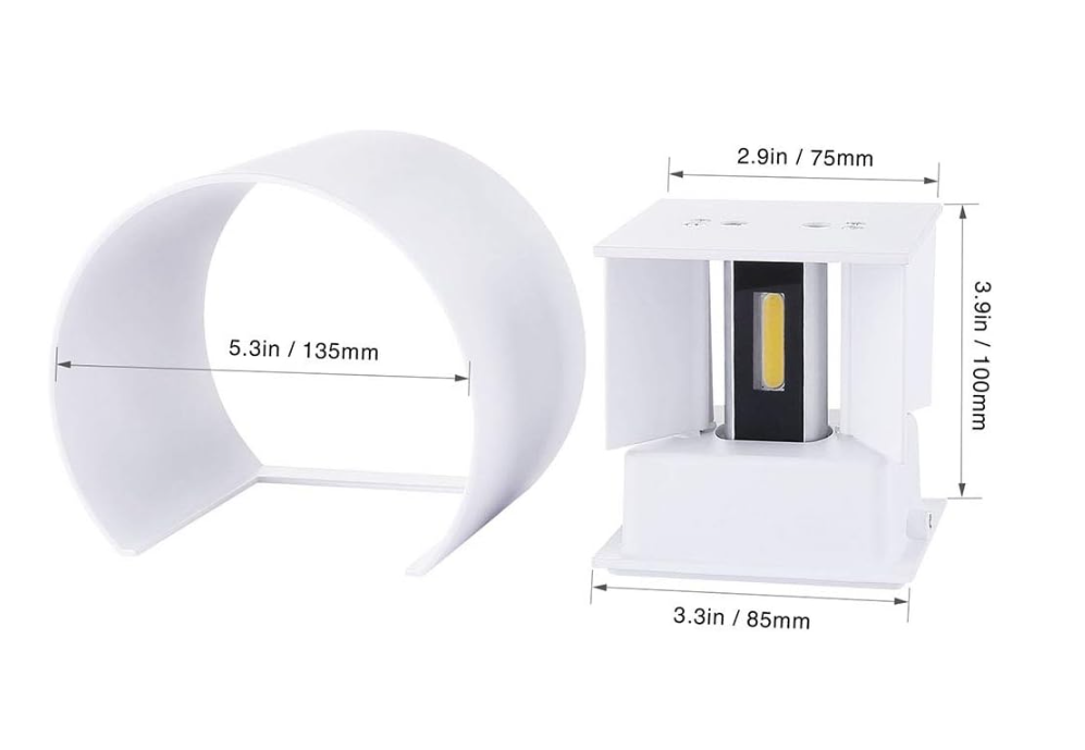 LED Aluminium Outdoor Wall UpLamp Waterproof Adjustable Beam Angle IP65 ...