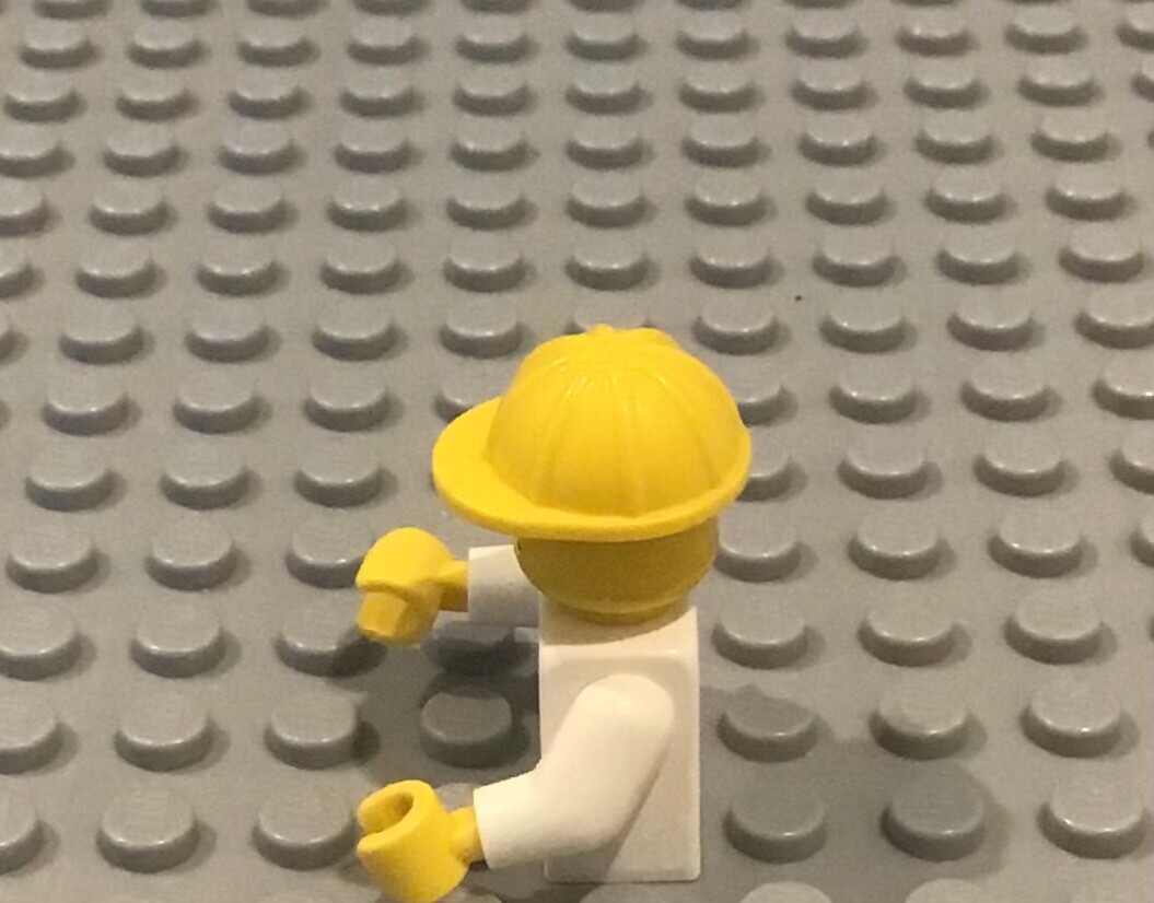 LEGO Minifig City Town Cap Construction Builder Yellow Hard Hat | eBay