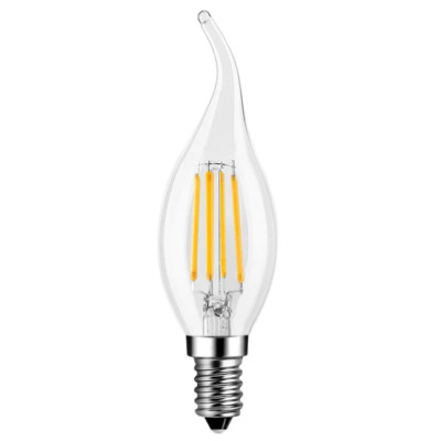 4W Flame Tip Candle Dimmable LED Bulb (E14) Clear in Warm White ...