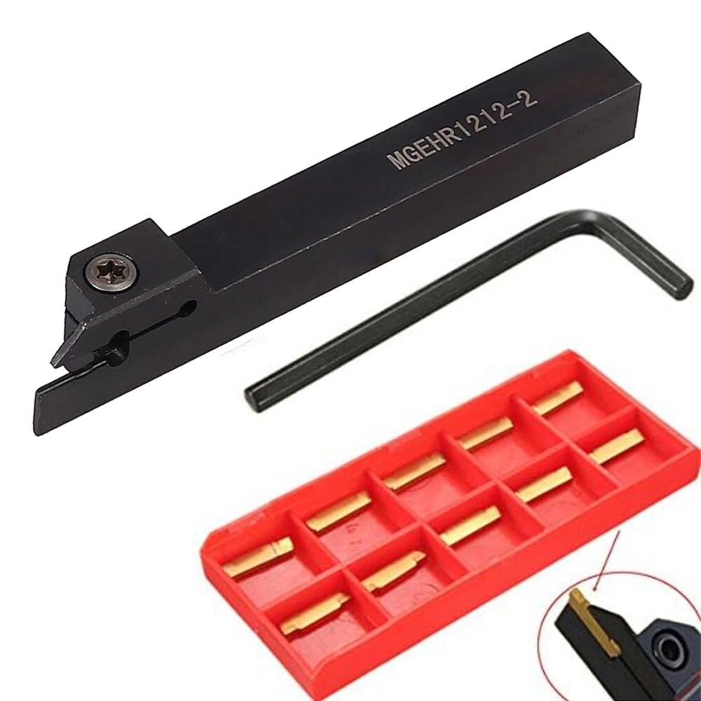MGEHR1212-2 12*12mm Lathe Grooving Parting Off Tool Holder with MGMN200 ...