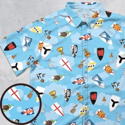 Coat Of Arms Monty Python and the Holy Grail Hawaiian Shirt Casual ...