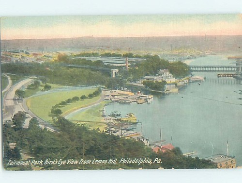 Divided-back VIEW FROM LEMON HILL Philadelphia Pennsylvania PA s/20 ...