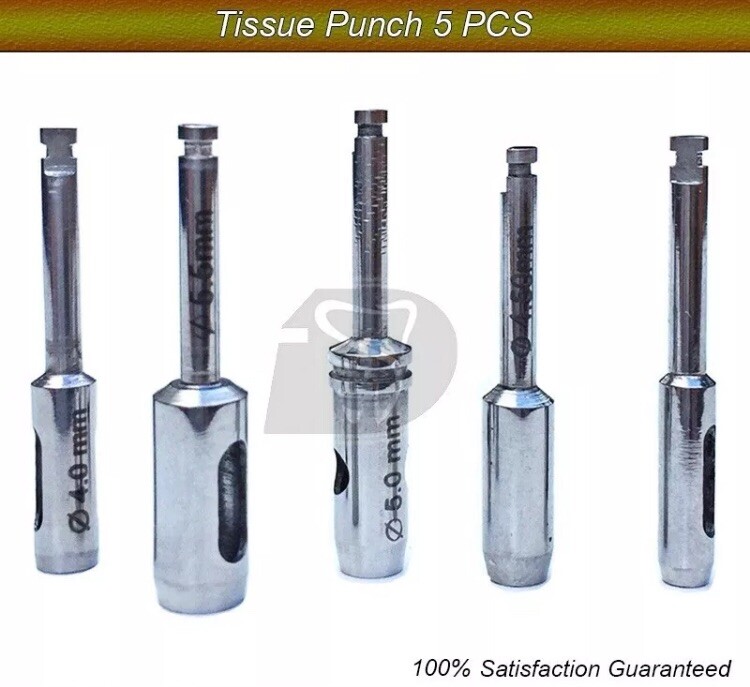 Dental Implant Tissue Punch Kit 5 Pcs Tools Instruments Free Post ...