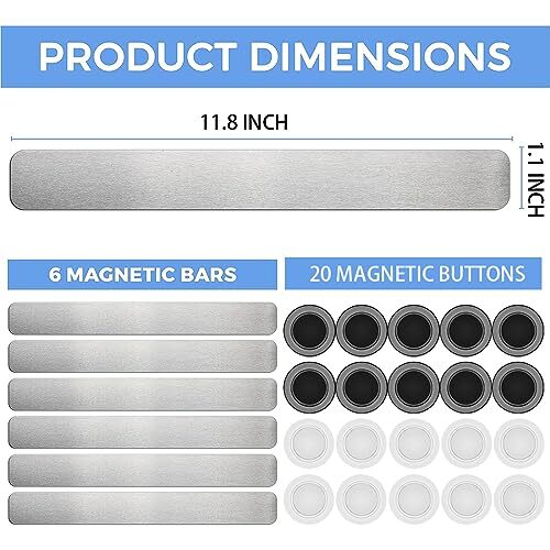 Magnet Bulletin Board 6 Pcs Metal Magnet Boards Frameless Magnetic ...