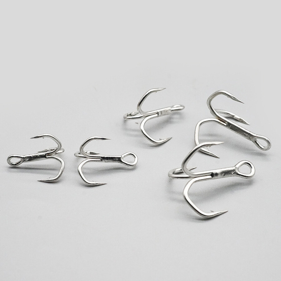 Treble 5X Strong Hook 2# 4# 6# 8# 10# Triple Fishing Hooks for Big Game ...