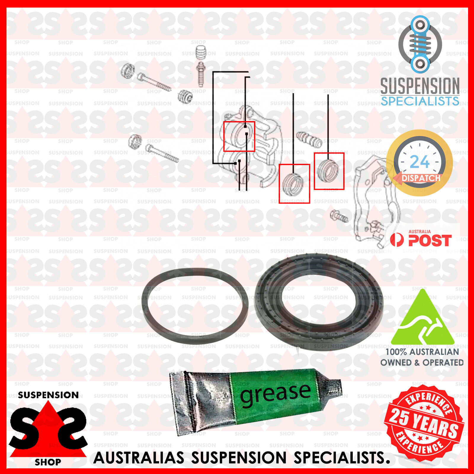 Front Axle Repair Kit, Brake Caliper Suit MERCEDES-BENZ Sprinter 3,5-T ...