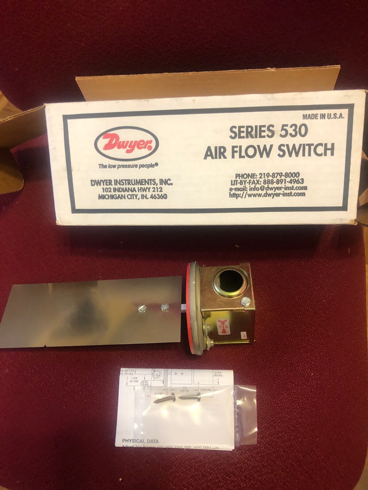 DWYER AIR FLOW SWITCH; Series 530; NEW | eBay