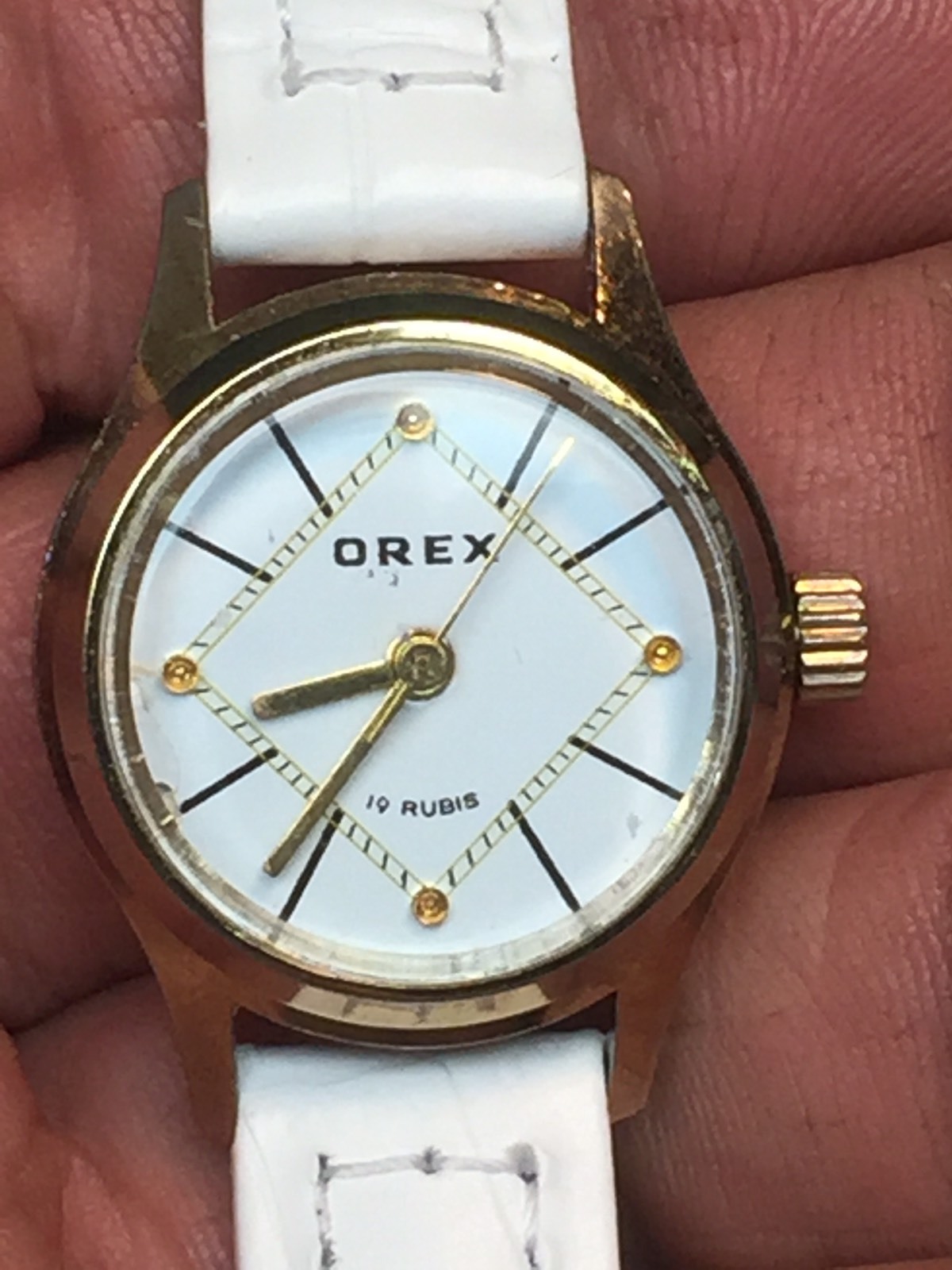 VINTAGE OREX ROSE COLLECTION ROMANIA MECHANICAL LADIES WATCH 19 RUBIS ...