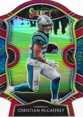 2020 Panini Select Christian McCaffrey Concourse Red Die-Cut Prizm #7 ...