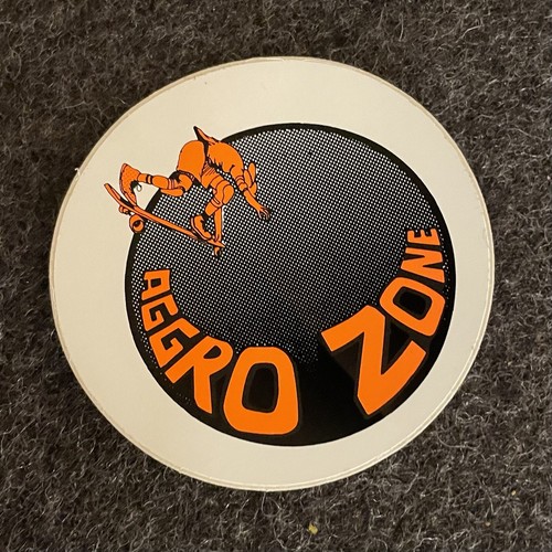 80s Aggro Zone vintage neon orange white back Thrasher Mag Skateboard ...