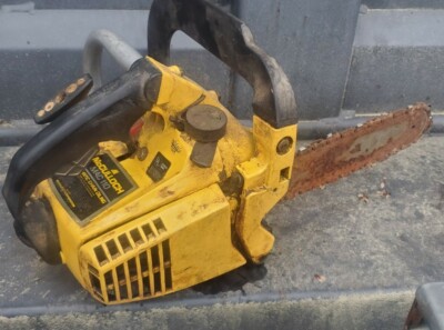 Vtg McCulloch Mini MAC 110 10" Chainsaw COLLECTABLE - (VIDEO IN DESCRIP ...