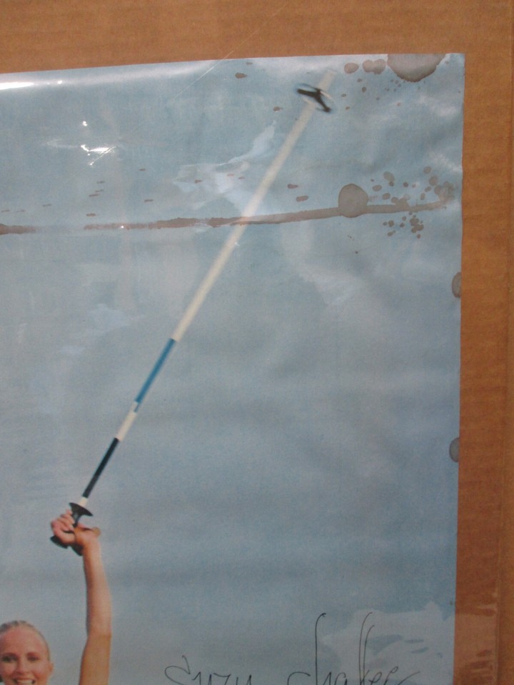 Vintage Suzy Chaffee 1979 poster car garage man cave hot girl Olympic ...