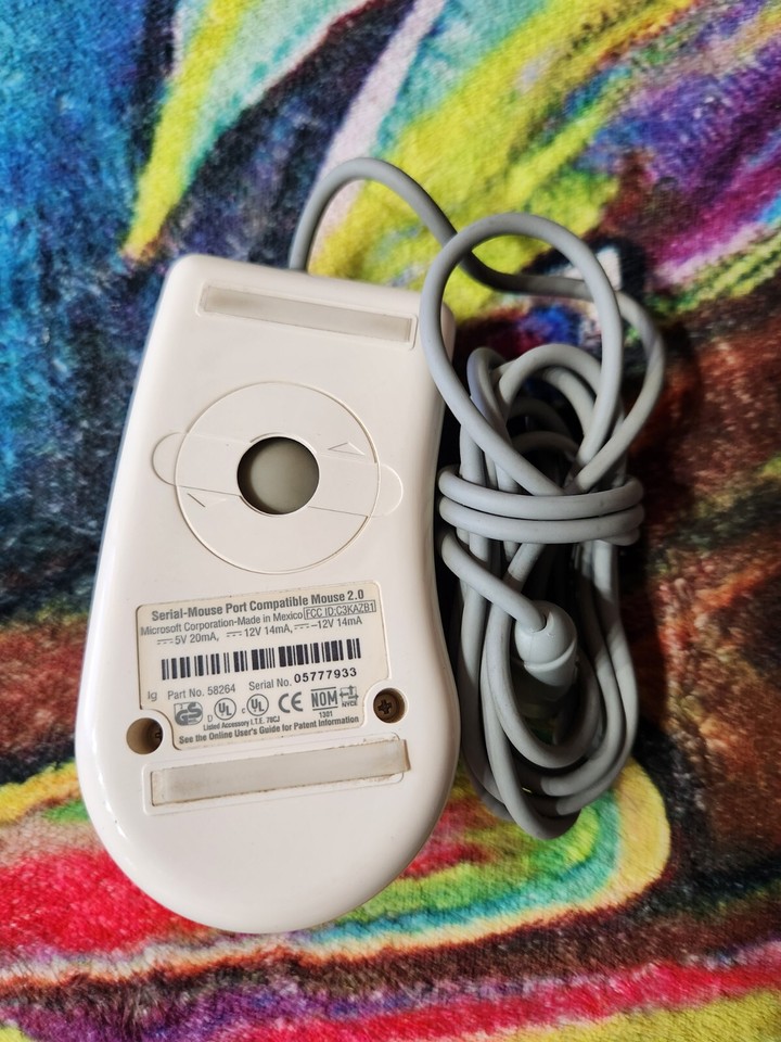 Vintage Microsoft Serial Mouse Compatible Mouse 2.0 Part No. 58264 | eBay