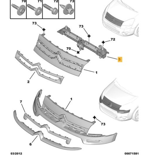 Peugeot Partner - Front Slam Panel - 2008 to 2018 Models | eBay UK
