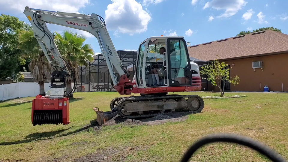 2016 Takeuchi TB290 Mini Excavator w/ Fecon CEM36EXC Mulcher, Helac ...