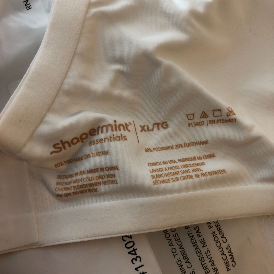 Shapermint Smoothing Comfort Wireless Bra White XL | eBay