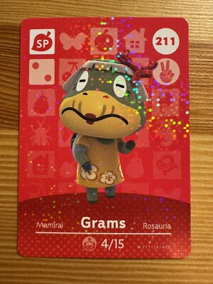 Animal Crossing: New Horizons ACNH Grams 211 Amiibo Card | eBay