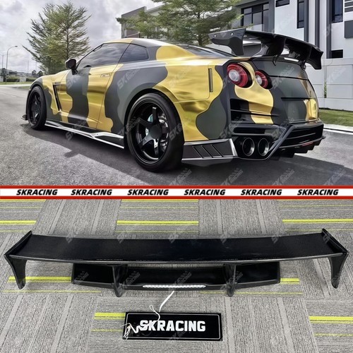 For Nissan GT-R GTR R35 09-24 Real Carbon Fiber Rear Trunk Spoiler Wing ...