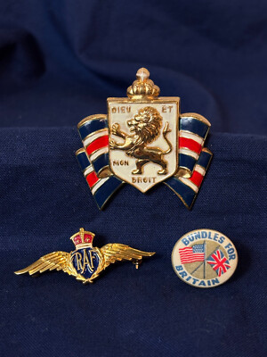 WW2 Pins British War Relief Society Royal Air Force & Bundles For ...