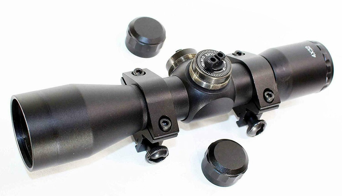 1022 Picatinny Rail Trinity Hunting Scope 4x32 Mildot Reticle With Base ...
