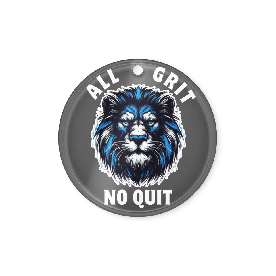 Lions Christmas Ornament All Grit Lions Gift All Grit No Quit Detroit ...