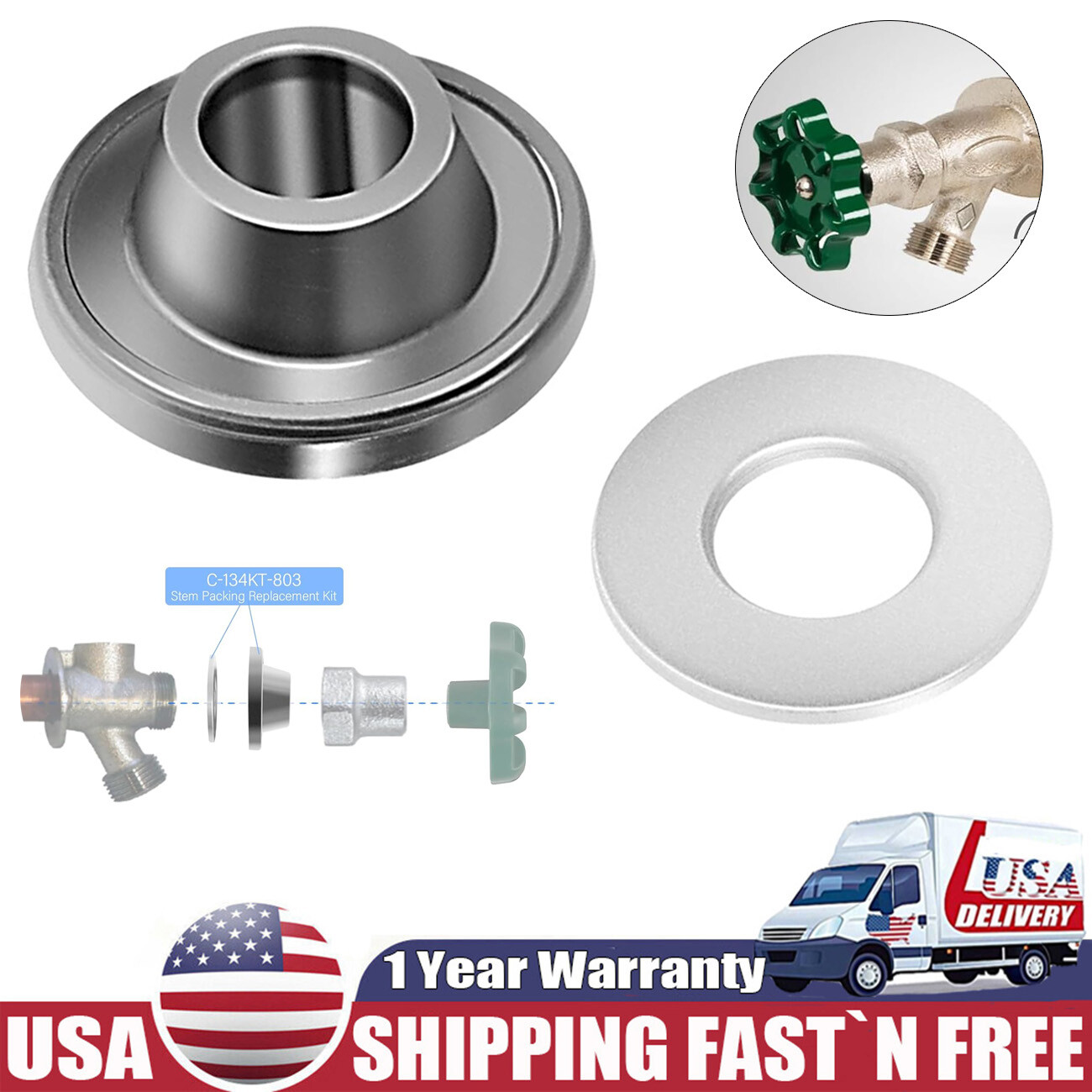C-134KT-803 Stem Packing Kit For Prier C-134/135/144/154/343 P-164 Wall ...