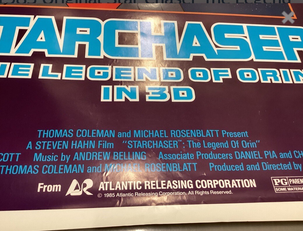 1985 Starchaser The Legend of Orin 3D Movie Poster Original ~ 41x27 ...
