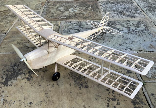 Mercury Tiger Moth 33in RC Scale Model Plane Laser Cut Balsa Wing RIB ...