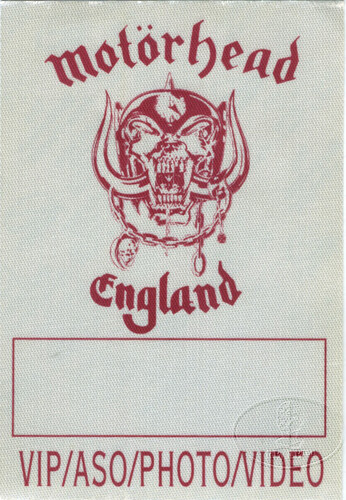 MOTORHEAD 2000 England Tour Backstage Pass | eBay
