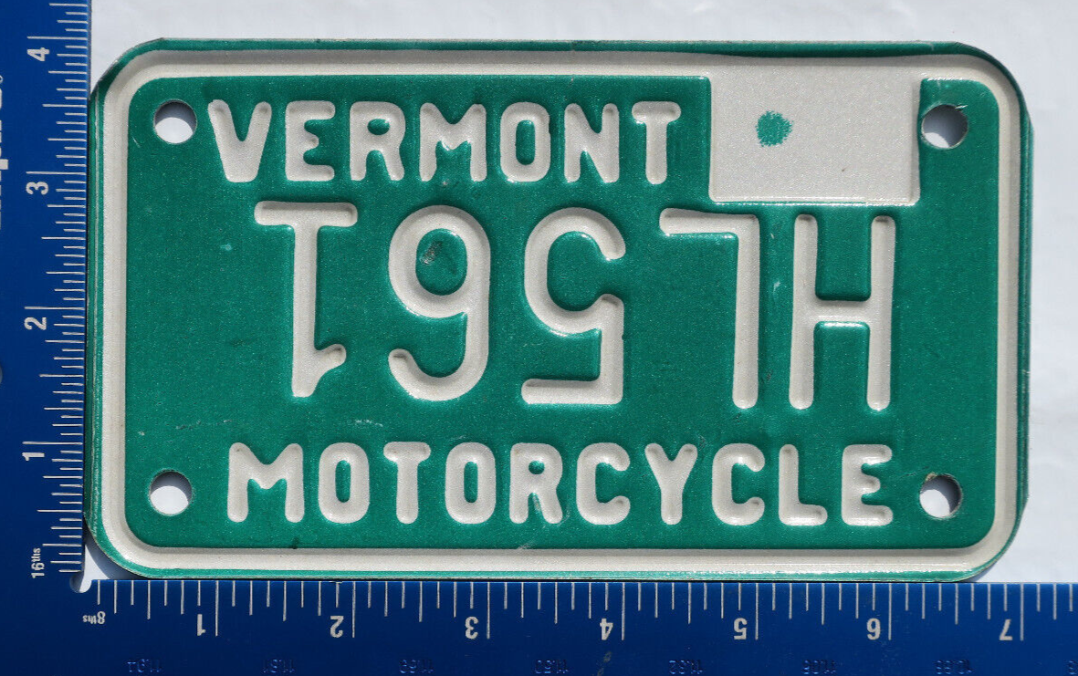 **ERROR INVERT** VERMONT VT MOTORCYCLE LICENSE PLATE TAG #HL561 ...