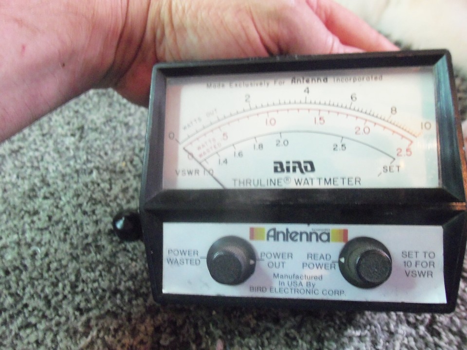 Bird Antenna Ham Mate RF Load Thruline SWR Watt Meter CB 27MHz 10w ...