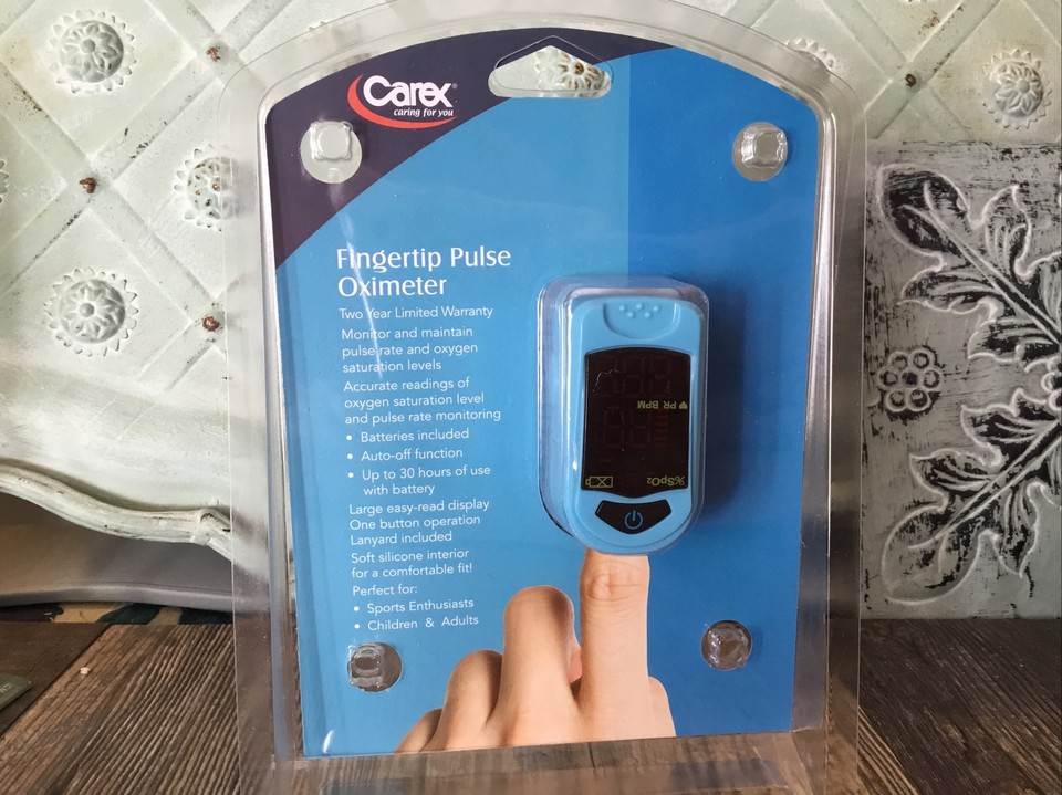 Carex Finger Pulse Oximeter Oxygen Saturation Monitor, Pulse Ox ...