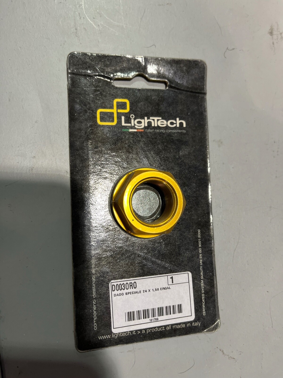 NEW GENUINE LIGHTECH ERGAL GOLD NUT YAMAHA FZ8N 24x1.50 DO03ORO | eBay