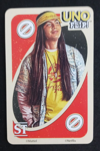 2017 Stranger Things Uno Flip! Card Red Argyle Skip Card | eBay