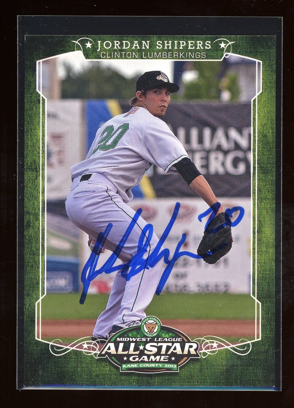 2012 Clinton Lumberkings JORDAN SHIPERS Signed Card autograph auto ...