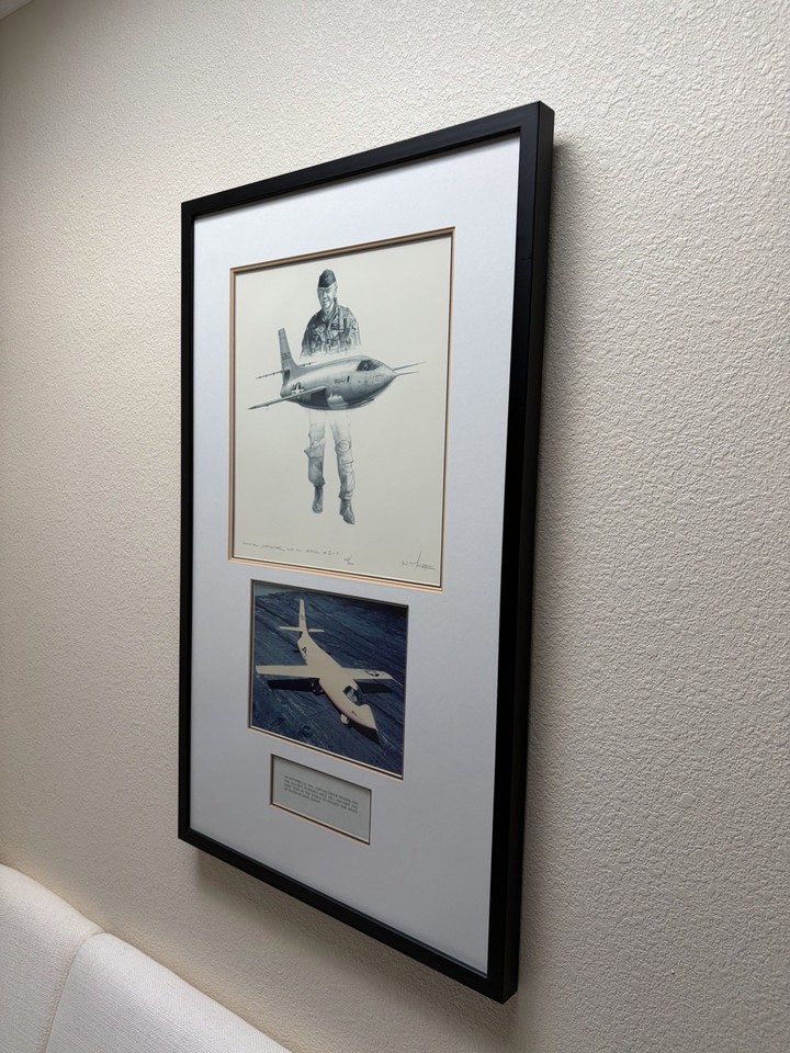 Chuck Yeager Bell XS-1 Limited Edition Print by Dan Witkoff Framed ...