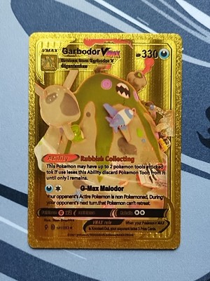 Garbodor Vmax Gold Foil Fan Art Card HP 330 | eBay