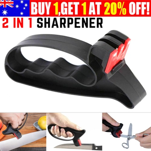 2 in 1 Handheld Knife Sharpener and Scissor Sharpeners Family Kitchen ...