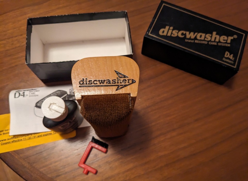 RaRe DISCWASHER Record Care D4 System Cleaner Brush FULL BOTTLE Stylus ...