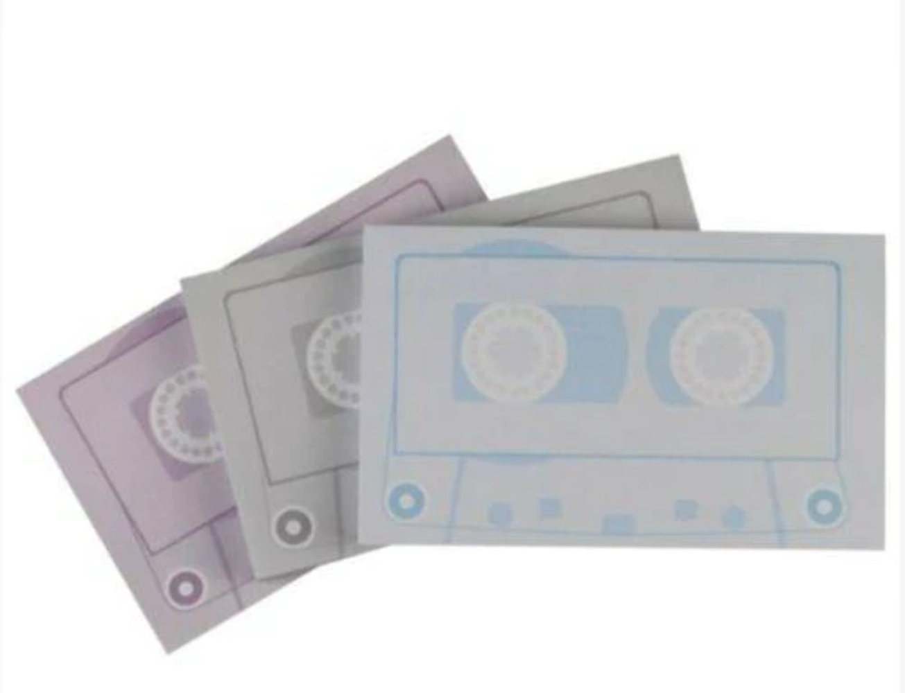 Staples Cassette Tape Sticky Note Pads 3 Pack 4-7/10" X 2-4/5" ( 22968 ...