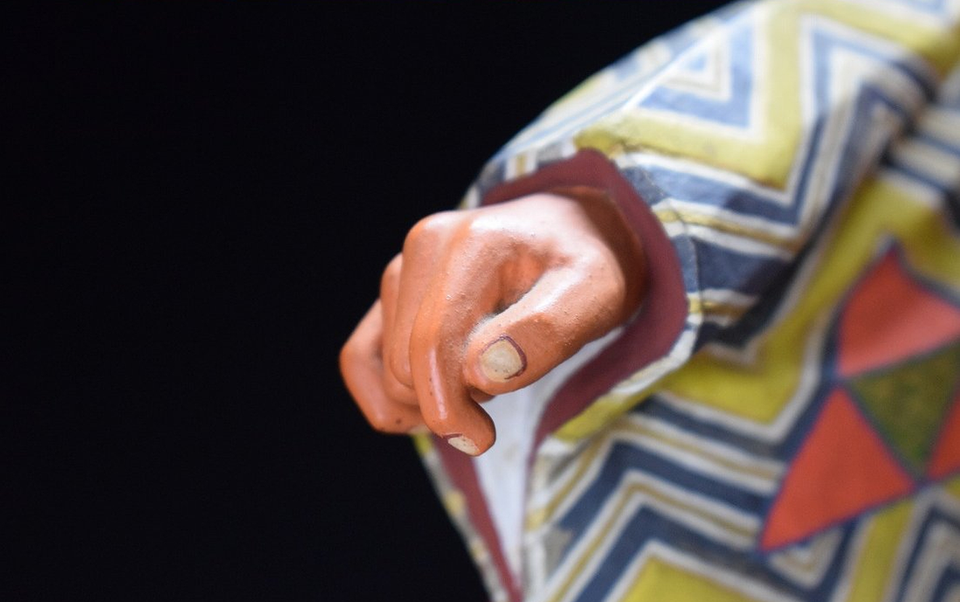 Japanese Vintage Noh Play Shakkyo Wooden Colored Statue | eBay