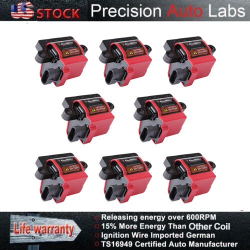 PACK Of 8 Square Ignition Coils For Chevrolet GMC 4.8L 5.3L 6.0L 8.1L ...