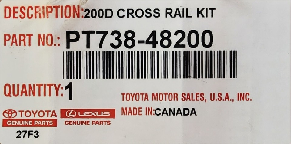 ??2024 Toyota Grand Highlander Roof Rack Cross Bar OEM PT738-48200?? | eBay