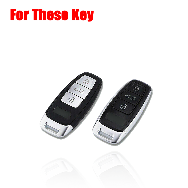 Carbon Fiber Car Key Fob Case Cover For Audi Q3 Q5 S8 Quattro A7 A8 A6L ...