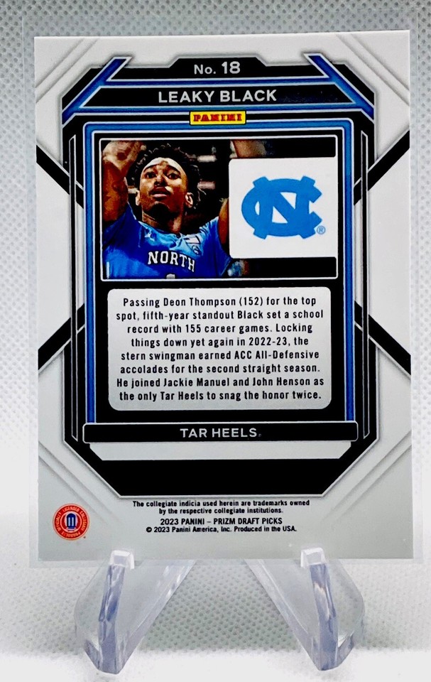 2023-24 Panini Prizm Draft Picks Leaky Black Rookie Card #18 ...