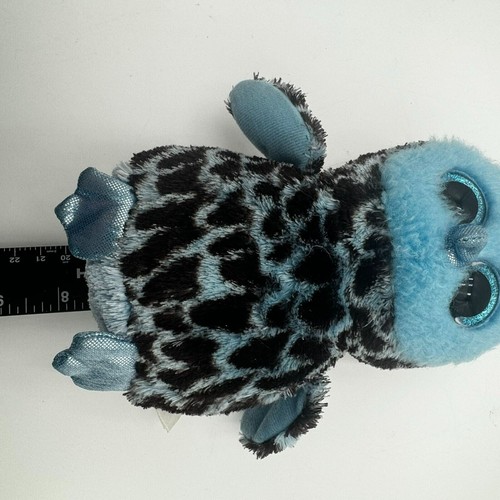 TY Beanie Boos Yago Blue & Black Owl 6” Plush Retired Fall Bird big ...